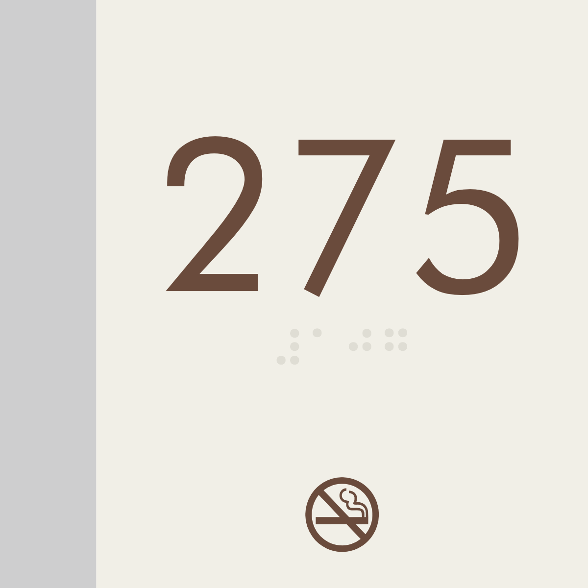 ECN – ROOM NUMBER SIGN WITH SYMBOL 4 X 4 INCH – VFOLO
